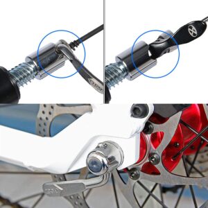 QUWEI Quick Release Rear Wheel Skewer Bike Wheel Skewers for Trainer Bicycle Cycling Back Rear Wheel Tire