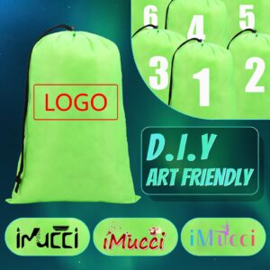 iMucci 24Pcs Drawstring Bag Waterproof sack Nylon Bag ditty bag for Gym Traveling, Hiking, Yoga, Shopping