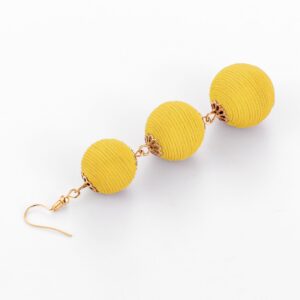 Yanxyad Thread Ball Dangle Earrings Thread Dangle Earrings Soriee Drop Earrings Beaded Ball Ear Drop