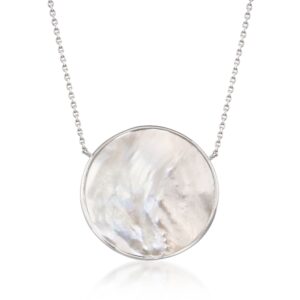 ross-simons mother-of-pearl necklace in sterling silver. 18 inches