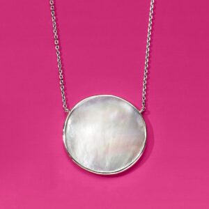 Ross-Simons Mother-Of-Pearl Necklace in Sterling Silver. 18 inches