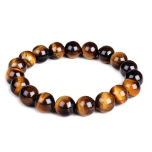 mayting 10mm natural tiger eye bracelet elastic yoga gemstones healing energy men women stretch bracelet