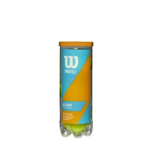 Wilson Profile All Court Tennis Balls - Yellow, 4 Can Pack (12 Balls)