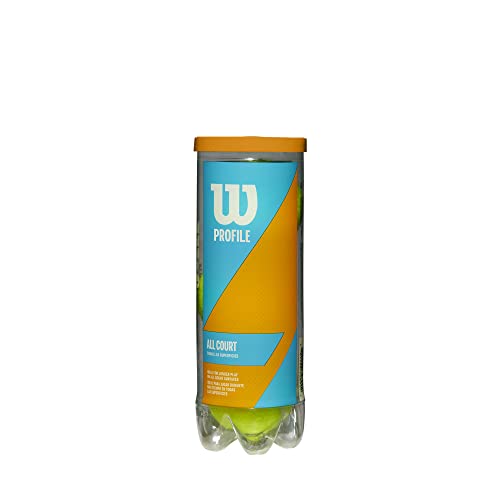 Wilson Profile All Court Tennis Balls - Yellow, 4 Can Pack (12 Balls)