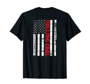 diesel rolling coal flag t-shirt truck turbo brothers mechan