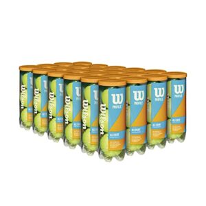 wilson profile all court tennis balls - yellow, 24 can case (72 balls)