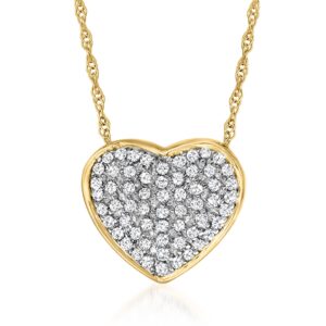 ross-simons 0.25 ct. t.w. diamond heart pendant necklace