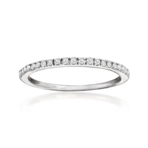 rs pure by ross-simons 0.15 ct. t.w. diamond ring in sterling silver. size 6