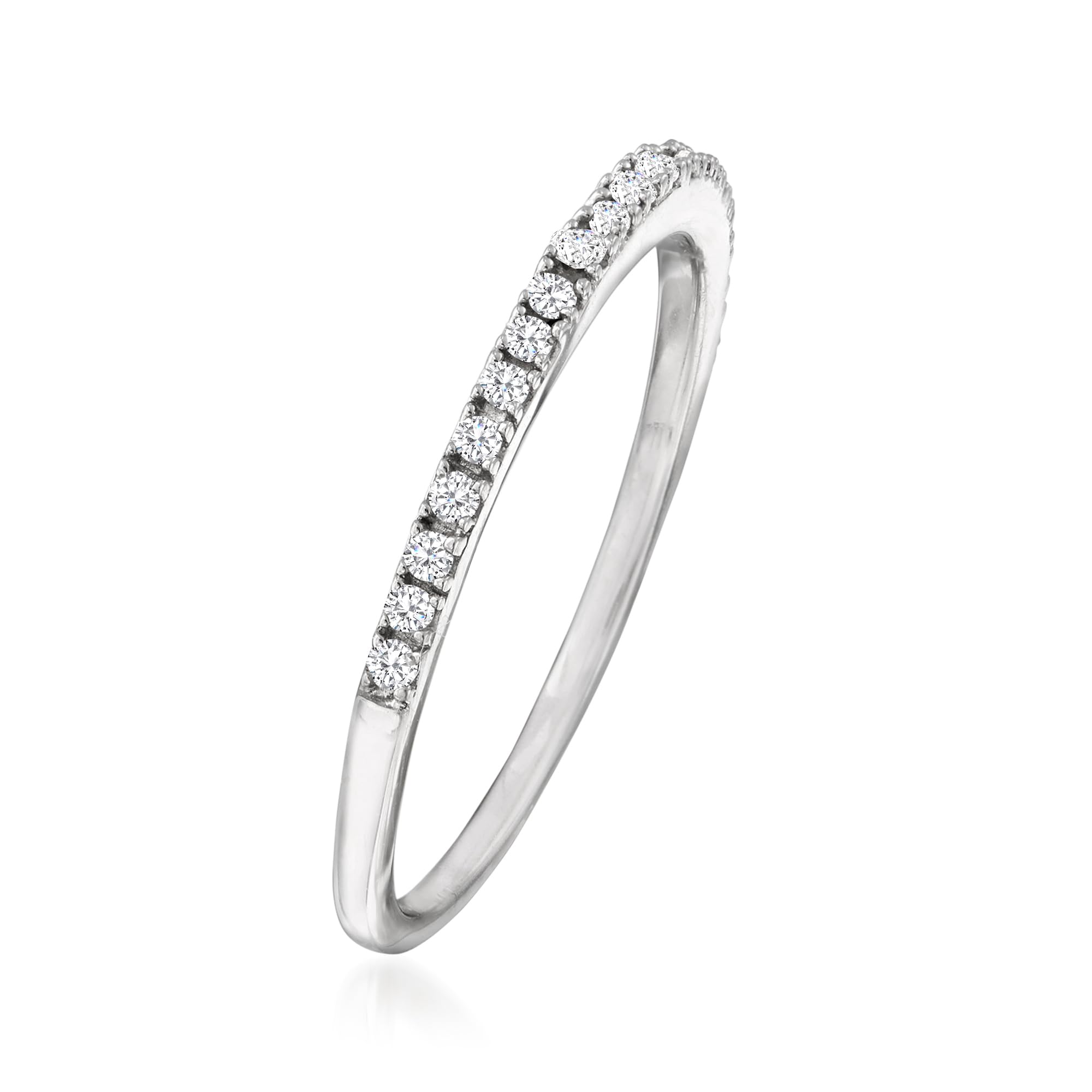 RS Pure by Ross-Simons 0.15 ct. t.w. Diamond Ring in Sterling Silver. Size 6