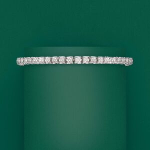 Ross-Simons 1.00 ct. t.w. Diamond Cluster Tennis Bracelet in Sterling Silver. 7 inches