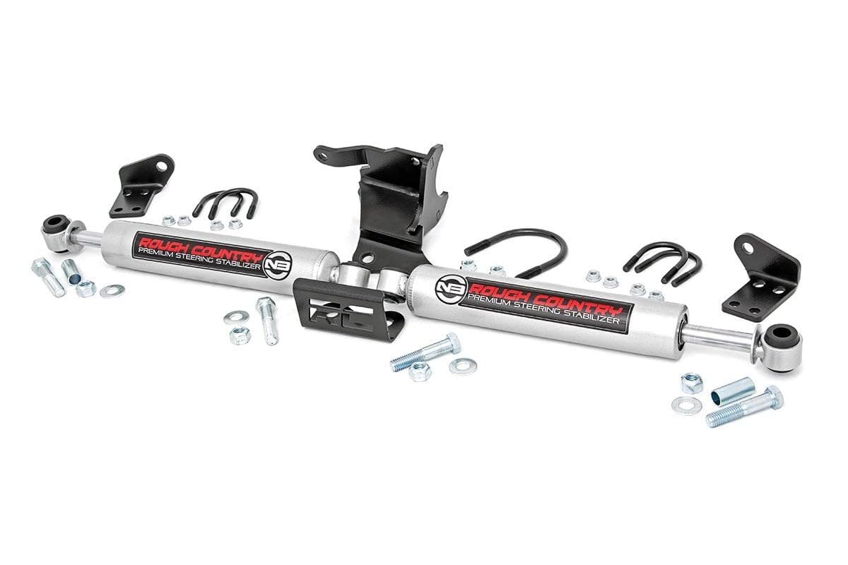 Rough Country N3 Dual Steering Stabilizer for 18-24 Jeep JL/Gladiator JT - 87304