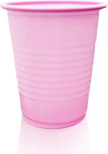 vivid premium quality plastic dental cups – for everyday home or office use – pack of 1,000 – 5 ounce (pink)