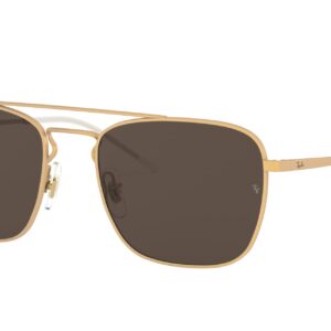 Ray-Ban RB3588 Square Sunglasses, Rubber Gold/Dark Brown, 55 mm