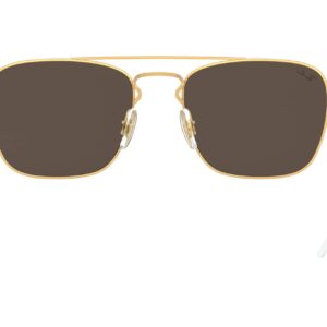 Ray-Ban RB3588 Square Sunglasses, Rubber Gold/Dark Brown, 55 mm