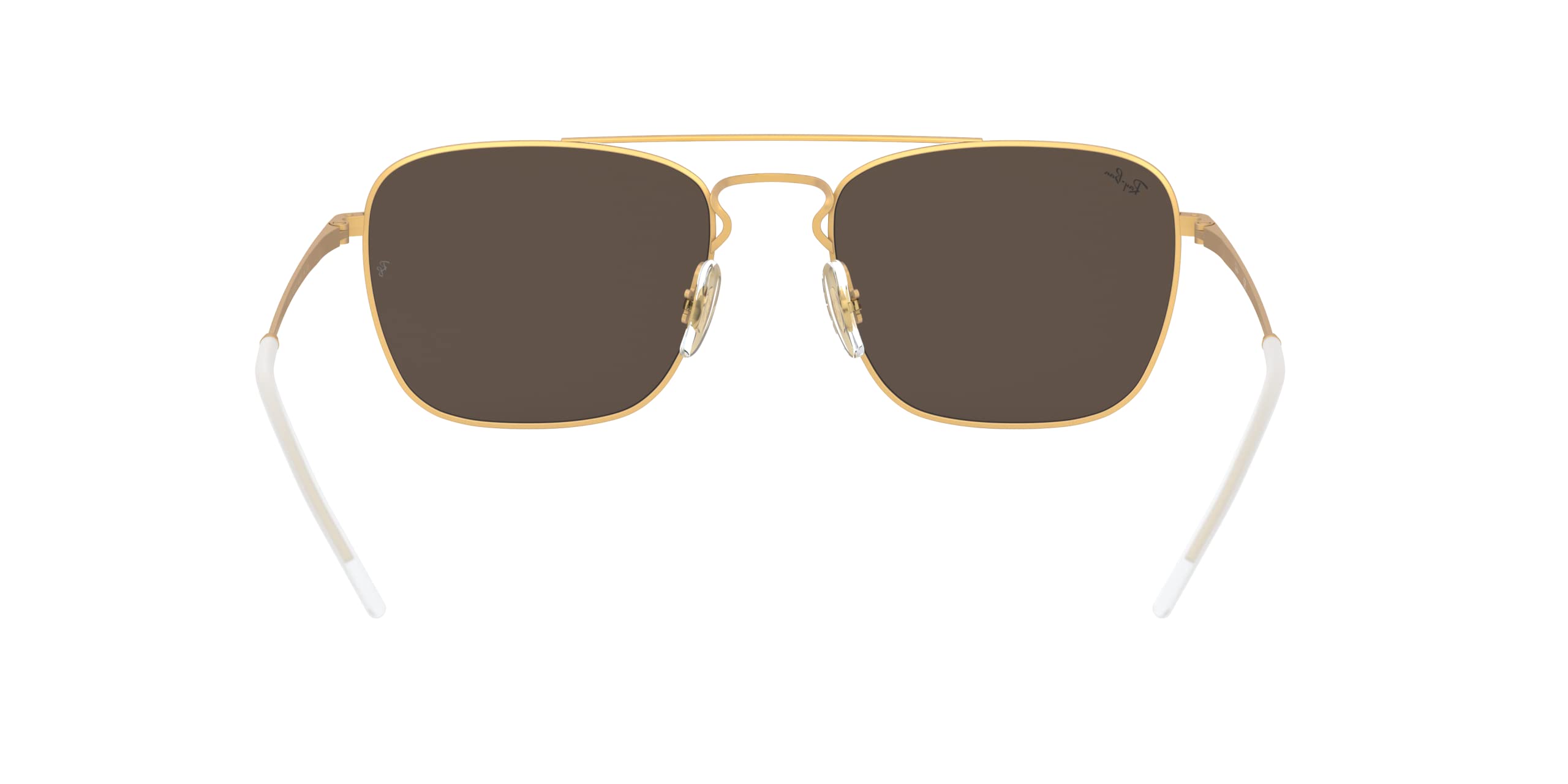 Ray-Ban RB3588 Square Sunglasses, Rubber Gold/Dark Brown, 55 mm