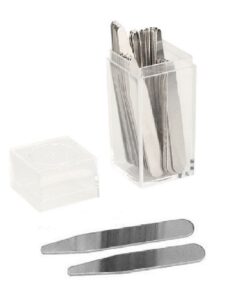 20 metal collar stays 2.2" for men shirts in clear plastic box