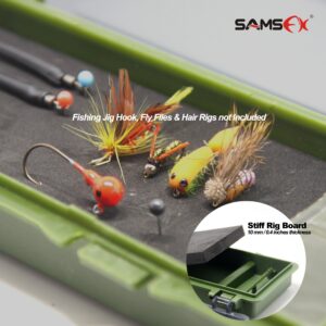 SAMSFX Carp Fishing Tackle Box Stiff Hair Rig Board Rig Box Wallet Rig Storage Box