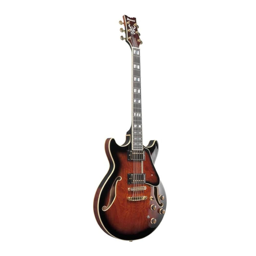 Ibanez AM Artstar 6 String Electric Guitar (Right Hand, Dark Brown Sunburst) with Hardshell Case