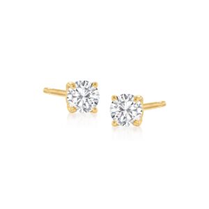 rs pure by ross-simons 0.10 ct. t.w. diamond stud earrings in 14kt gold