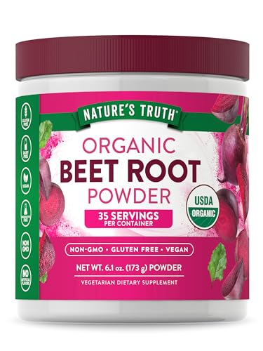 Organic Beet Root Powder | 6.1 oz | USDA Organic | Vegan, Non-GMO & Gluten Free Supplement | by Nature's Truth