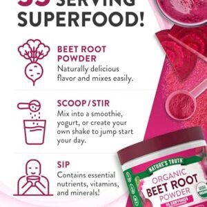 Organic Beet Root Powder | 6.1 oz | USDA Organic | Vegan, Non-GMO & Gluten Free Supplement | by Nature's Truth