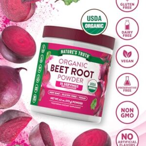 Organic Beet Root Powder | 6.1 oz | USDA Organic | Vegan, Non-GMO & Gluten Free Supplement | by Nature's Truth