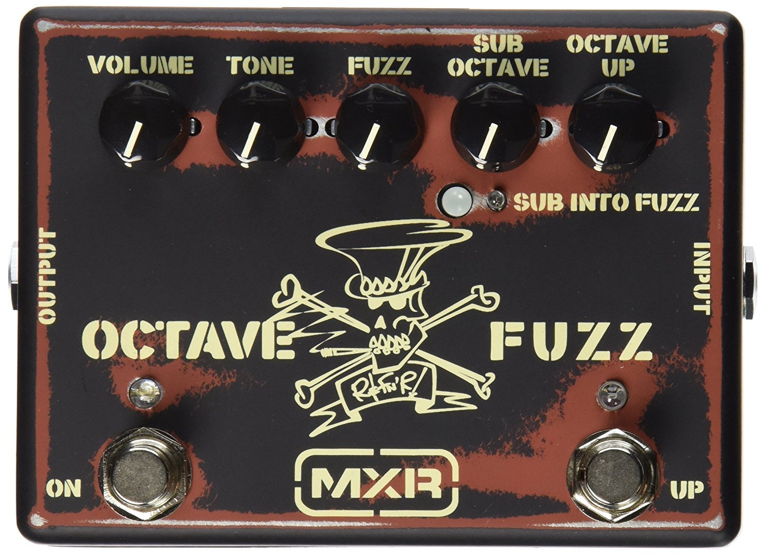 MXR SF01 Slash Octave Fuzz Effects Pedal Bundle with 4 MXR Right Angle Patch Cables