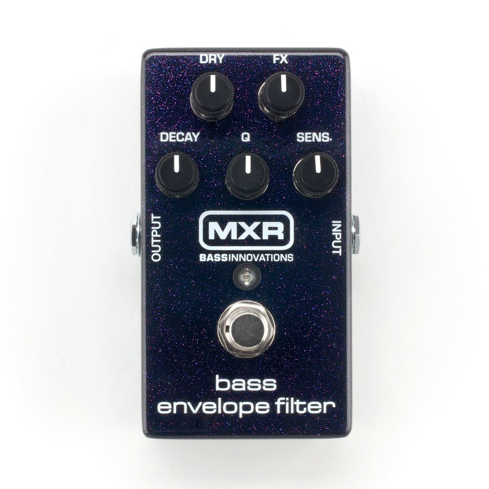 MXR M82 Bass Envelope Filter Effects Pedal Bundle with 4 MXR Right Angle Patch Cables