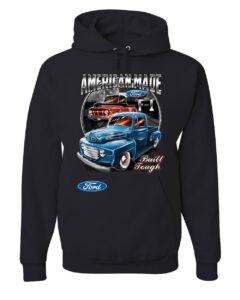 tee hunt ford pickup trucks f1 hoodie american made hot rod built tough sweatshirt black x-large