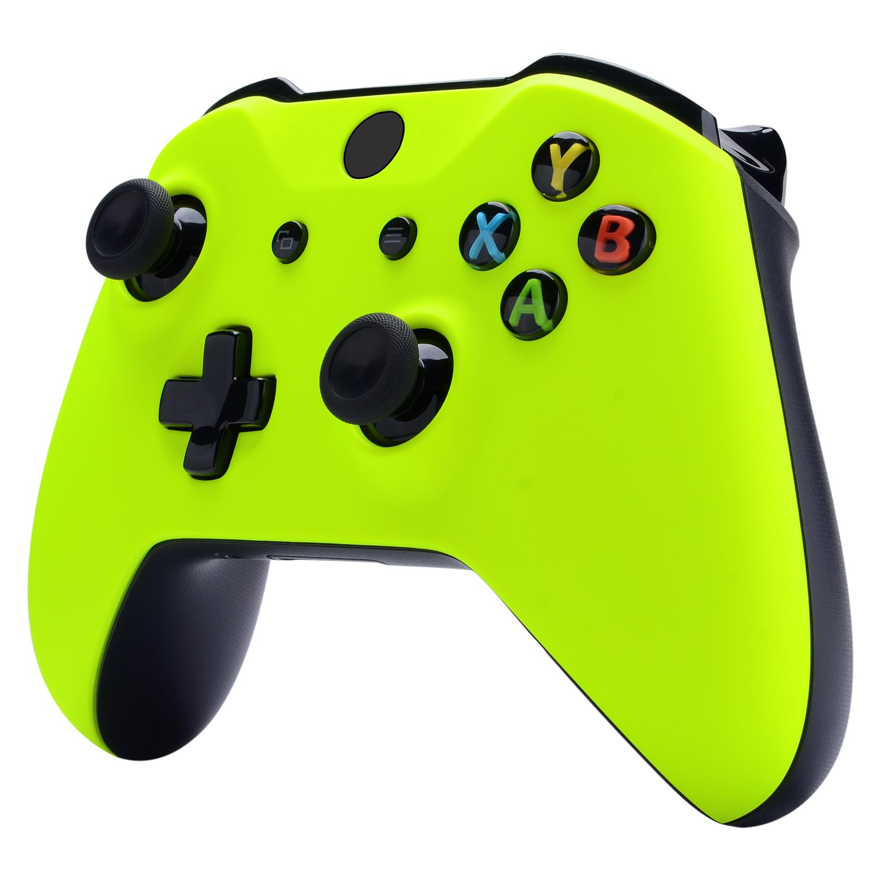 eXtremeRate Soft Touch Lime Yellow Front Housing Shell Faceplate, Comfortable Soft Grip Replacement Kit Cover for Xbox One S X Wireless Controller Model 1708 - Controller NOT Included