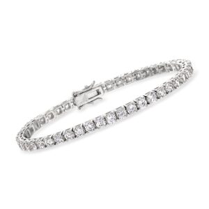 ross-simons 8.00 ct. t.w. cz tennis bracelet in sterling silver. 7 inches