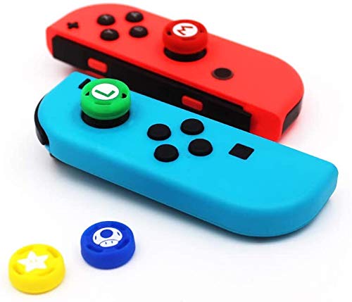 4Pcs Silicone Joystick Thumb Stick Grip Cover for Nintendo Switch Joy-Con Controller/Switch OLED/Switch Lite Limited Edition