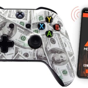 MODDEDZONE Custom MODDED Wireless Controller for Xbox One S/X and PC - With Unique Smart Mods - Best For First Person Shooter Games - Handcrafted by Experts in USA with Unique Design - Benjamins