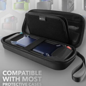 Mumba Carrying Case for Nintendo Switch OLED/Switch, Deluxe Protective Travel Carry Case Pouch for Nintendo Switch Console & Accessories (Black)