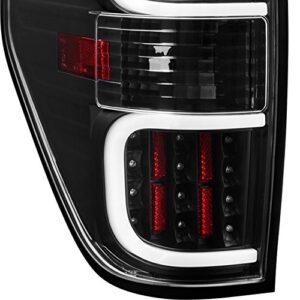 AKKON - For 2009-2014 Ford F150 Pickup Truck Black LED Tube Tail Lights Brake Lamps Left and Right Pair Set