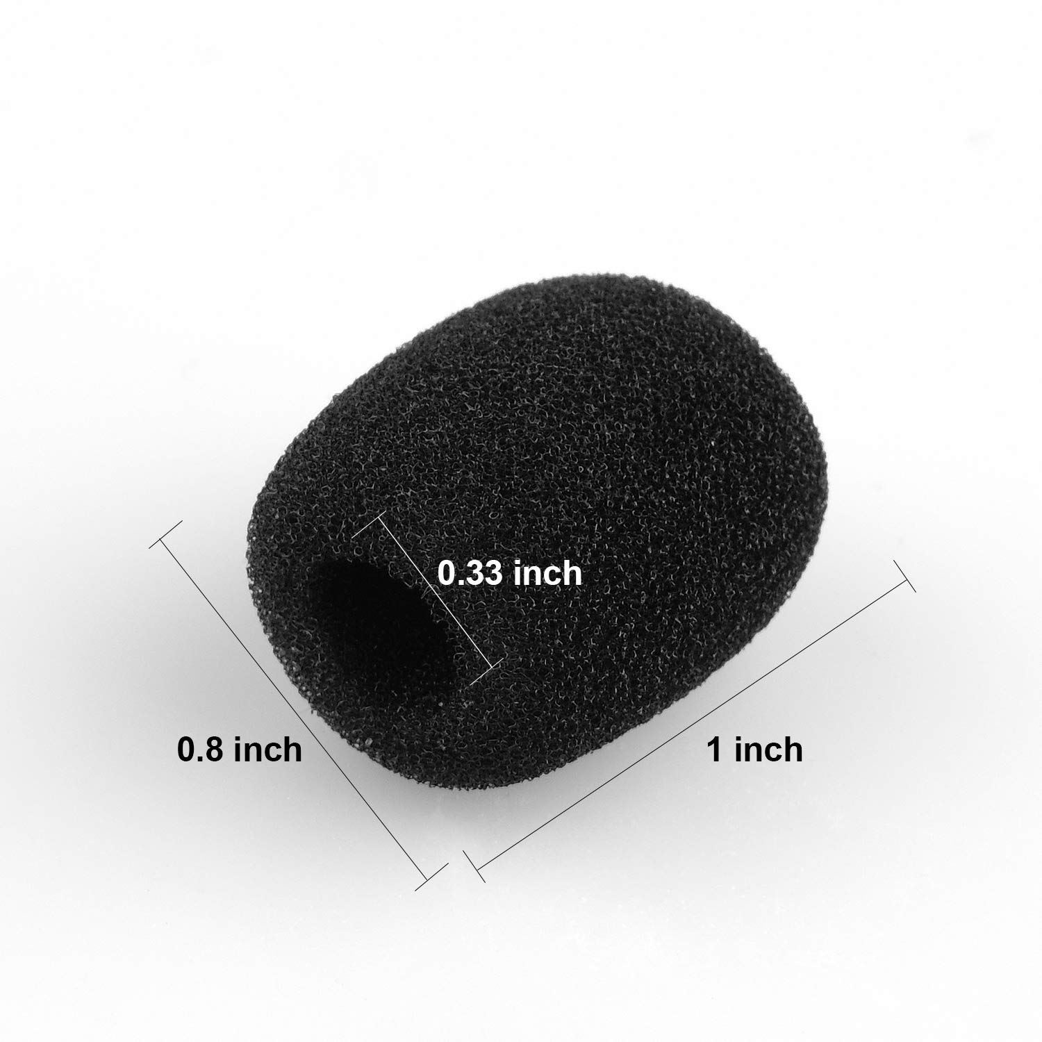 ChromLives Lapel Headset Microphone Windscreens Foam Covers Microphone Covers Mini Size Color Black 10 Pack