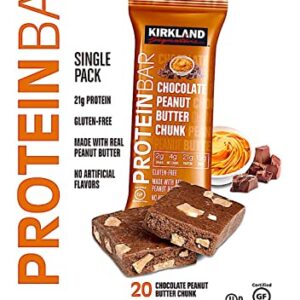 KIRKLAND SIGNATURE Protein Bars Chocolate Peanut Butter Chunk 2.12 oz, 20-count