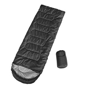 yelesley outdoor sleeping bag thermal envelope hooded waterproof sleeping bag lazy bag travel warm sleeping bags camping hiking (black)