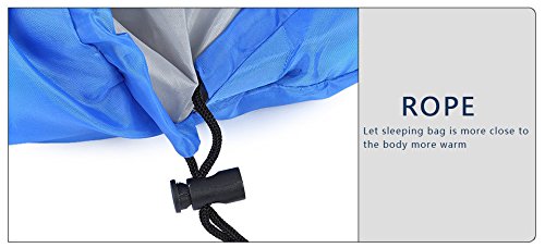 yelesley Outdoor Sleeping Bag Thermal Envelope Hooded Waterproof Sleeping Bag Lazy Bag Travel Warm Sleeping Bags Camping Hiking (Black)