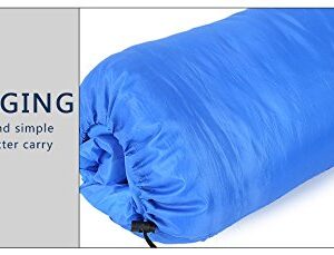 yelesley Outdoor Sleeping Bag Thermal Envelope Hooded Waterproof Sleeping Bag Lazy Bag Travel Warm Sleeping Bags Camping Hiking (Black)