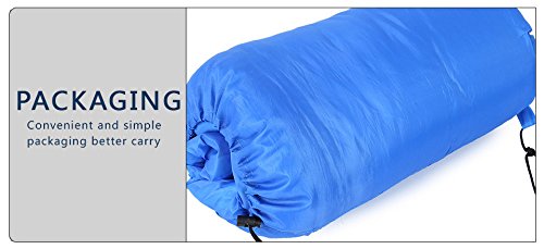 yelesley Outdoor Sleeping Bag Thermal Envelope Hooded Waterproof Sleeping Bag Lazy Bag Travel Warm Sleeping Bags Camping Hiking (Black)