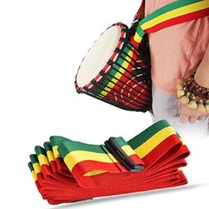 african djembe shoulder strap, tricolor portable african hand drum belt djembe strap for stage performance djembe strap djembe strap