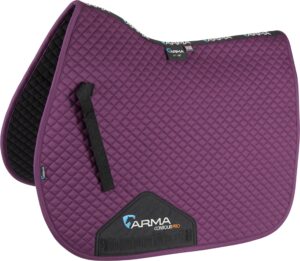 shires arma quilted saddlecloth (plum, 17"-18")