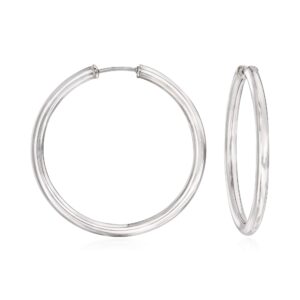 ross-simons sterling silver medium endless hoop earrings