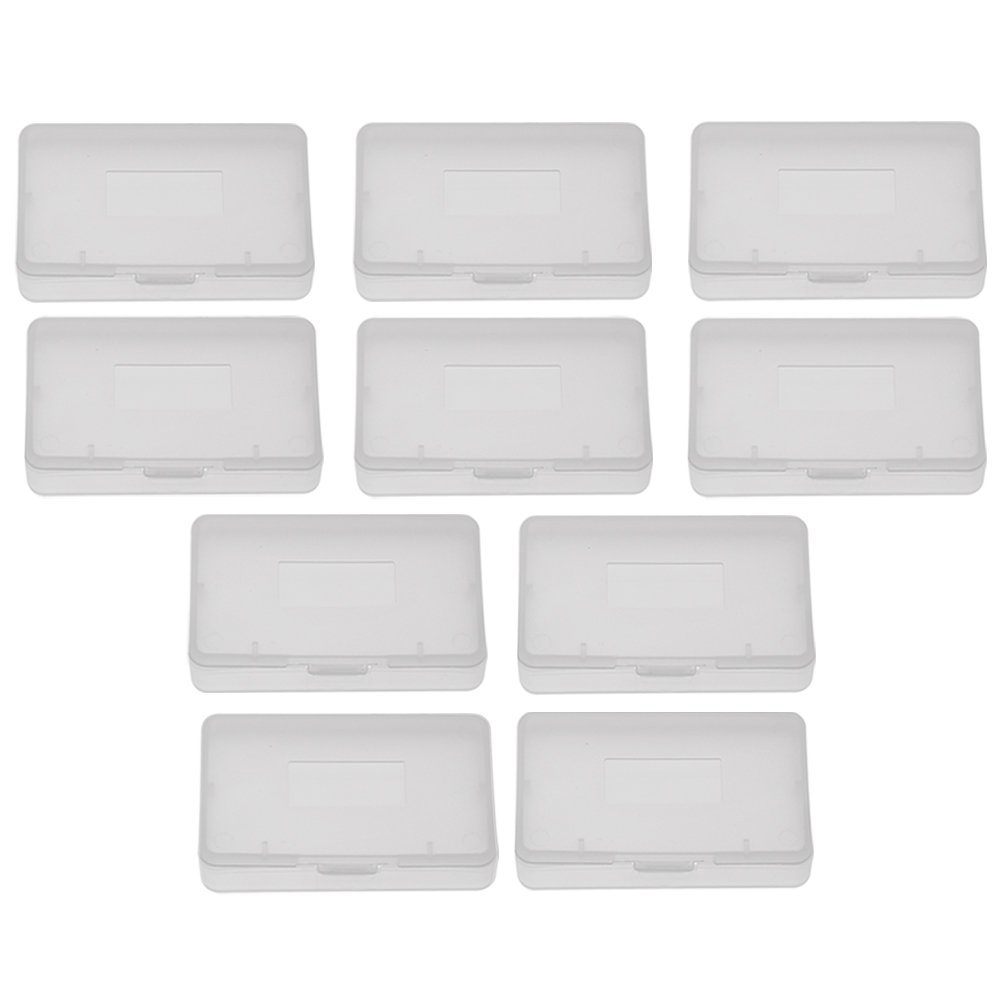 fosa 10pcs Transparent Anti Dust Cover Cartridge Game Case Box for Nintendo Game Boy Advance GBA Protective Holder Storage Solution Box