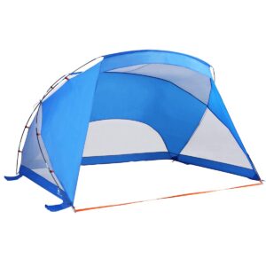 alpha camp 3 person sports/beach shelter easy up sun shade - 9’ x 6’ blue