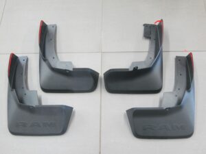 mopar 82215488ab 82215489ab ram 1500 front and rear deluxe molded splash guards with fender flares