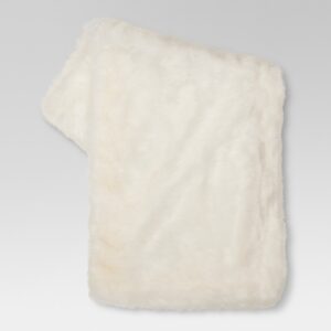 threshold faux fur throw blanket (50x60) - cream