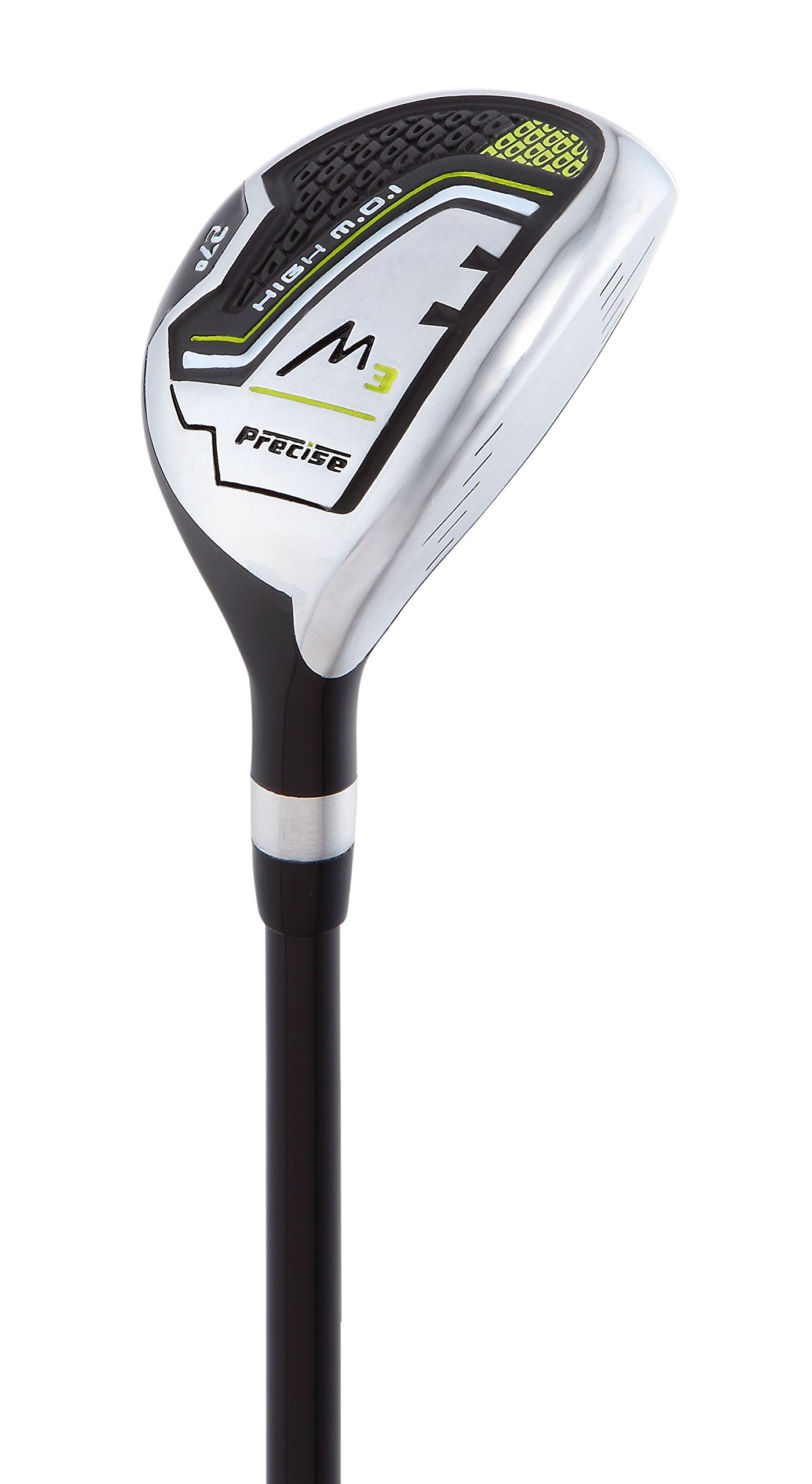 Precise M3 Tall Men's Right Handed Complete Golf Club Set (6'1" to 6'4") Include: 460cc Driver, 3 Wood, 21* Hybrid, 6-9 Irons, Pitching Wedge, Putter, Deluxe Stand Bag & 3 Headcovers, Black Lime