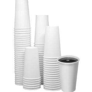 SafeWare Disposable Coffee Cups and lids 12 oz (1000 sets) - To Go Coffee Cups, | Hot Beverages | Expresso | Tea | Coffee - Poly- Coated with Rolled Edge Restaurant Grade